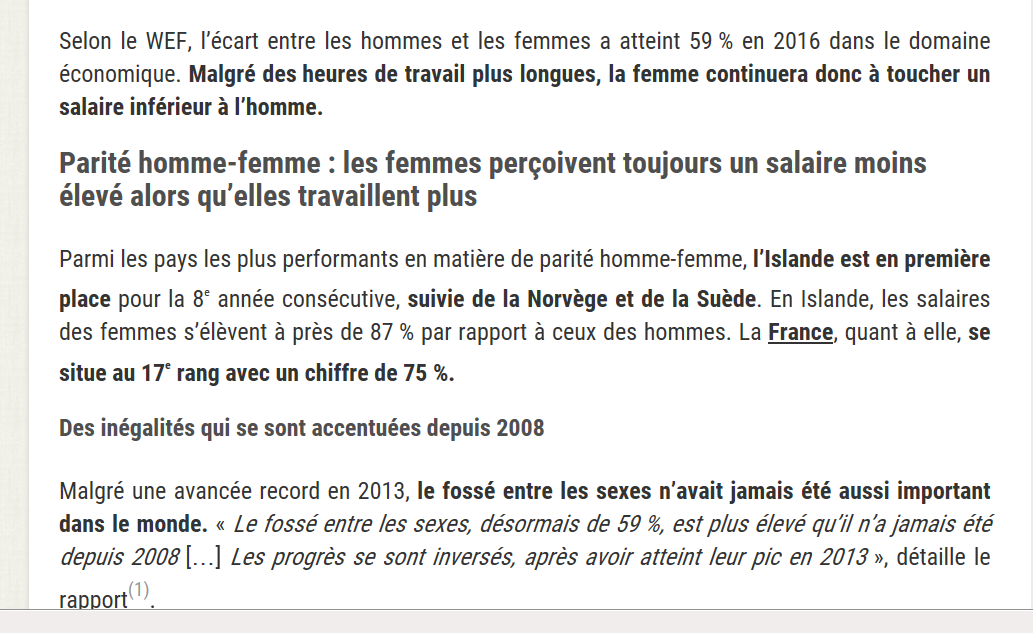 Parité homme femme